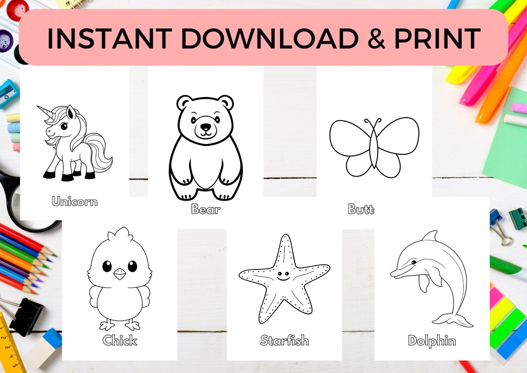 50 Easy Coloring Pages for Kids, Toddlers, Preschoolers Toddlers ...