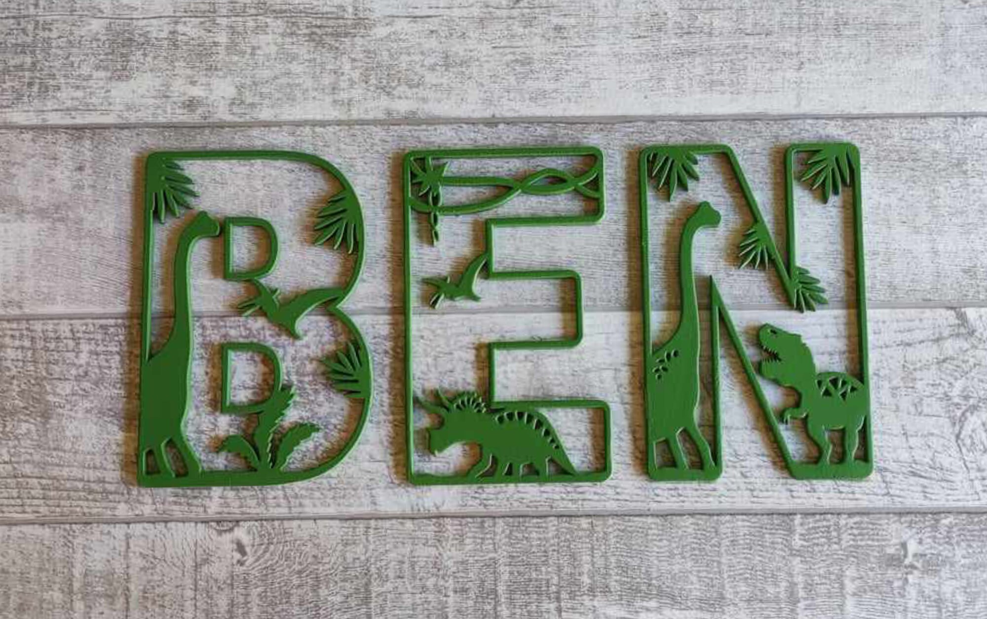 Alphabet Letter Dinosaurs Child's First Name Decoration Alphabet Letter ...