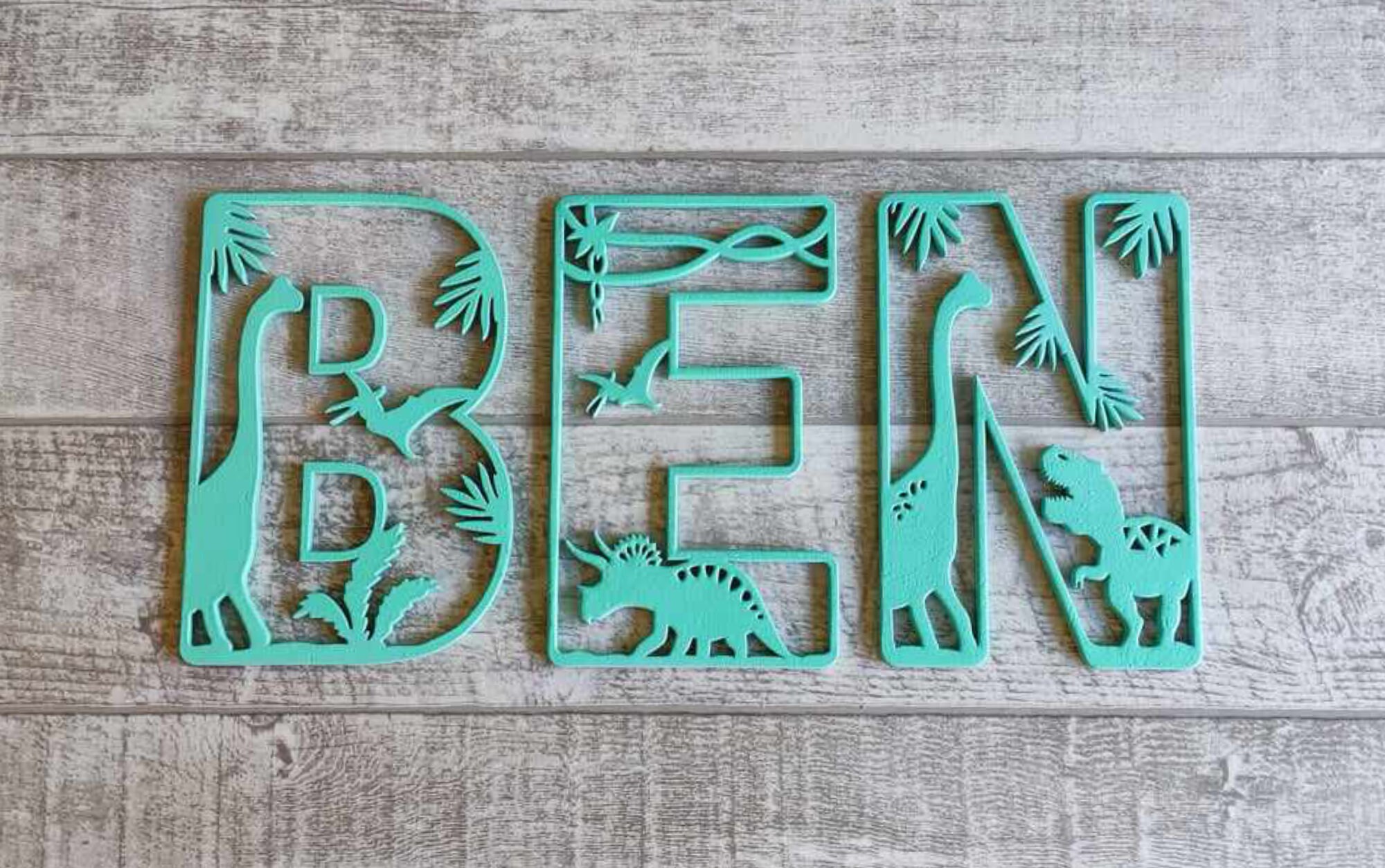 Alphabet Letter Dinosaurs Child's First Name Decoration Alphabet Letter ...