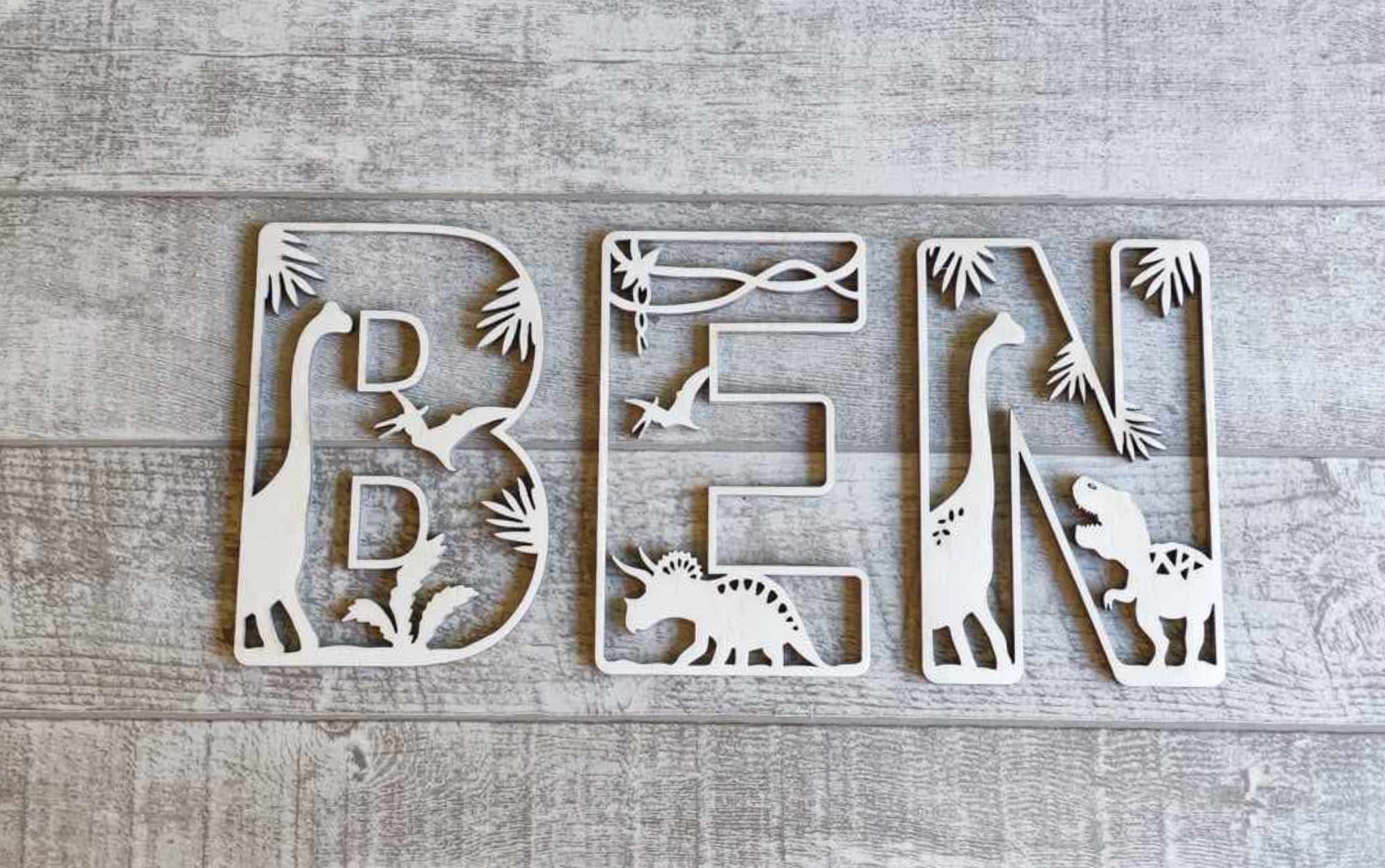 Alphabet Letter Dinosaurs Child's First Name Decoration Alphabet Letter ...