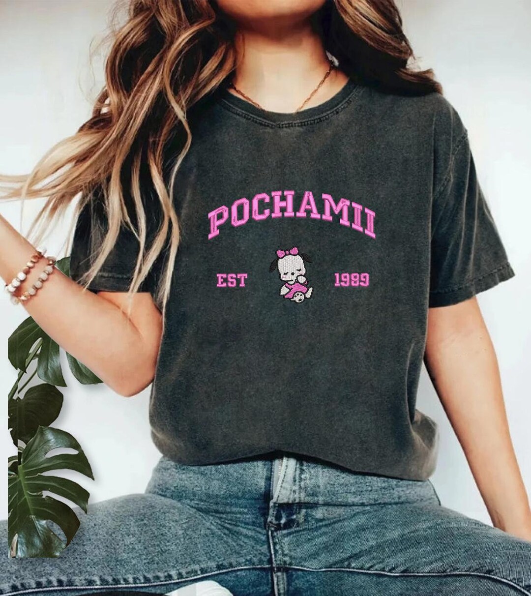 Pochamii Embroidered Comfort Colors Shirt, Cartoon Movie Shirt, Comfort ...