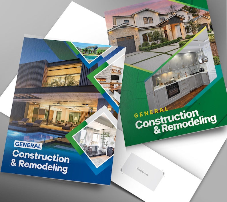 Presentation Folder Construction and Remodeling Contractors (2 Versions ...