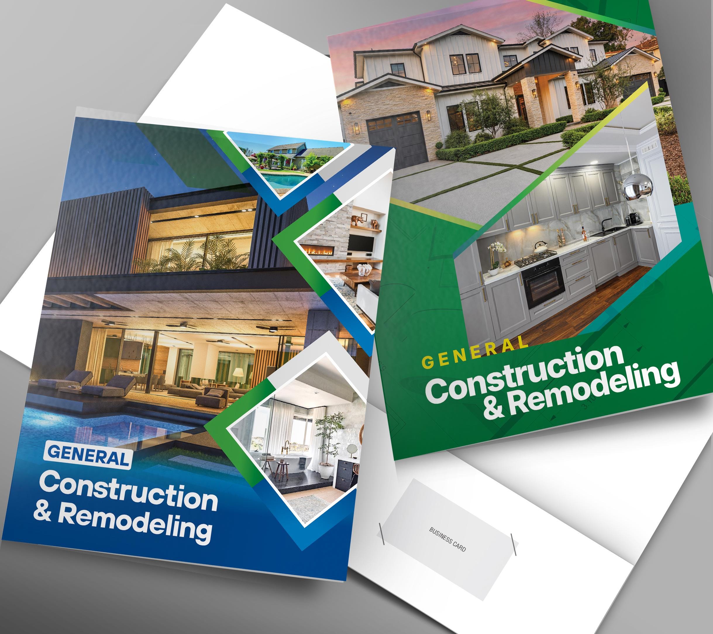 Presentation Folder Construction and Remodeling Contractors (2 Versions ...