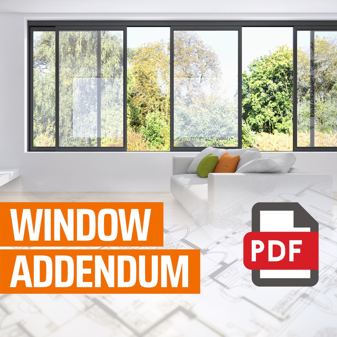 PDF WINDOW Addendum - Remodeling - Etsy