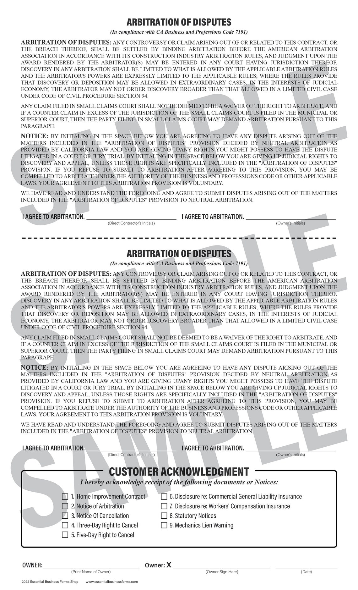 Fillable PDF Swimming Pool Construction Contract Pack for Remodeling ...