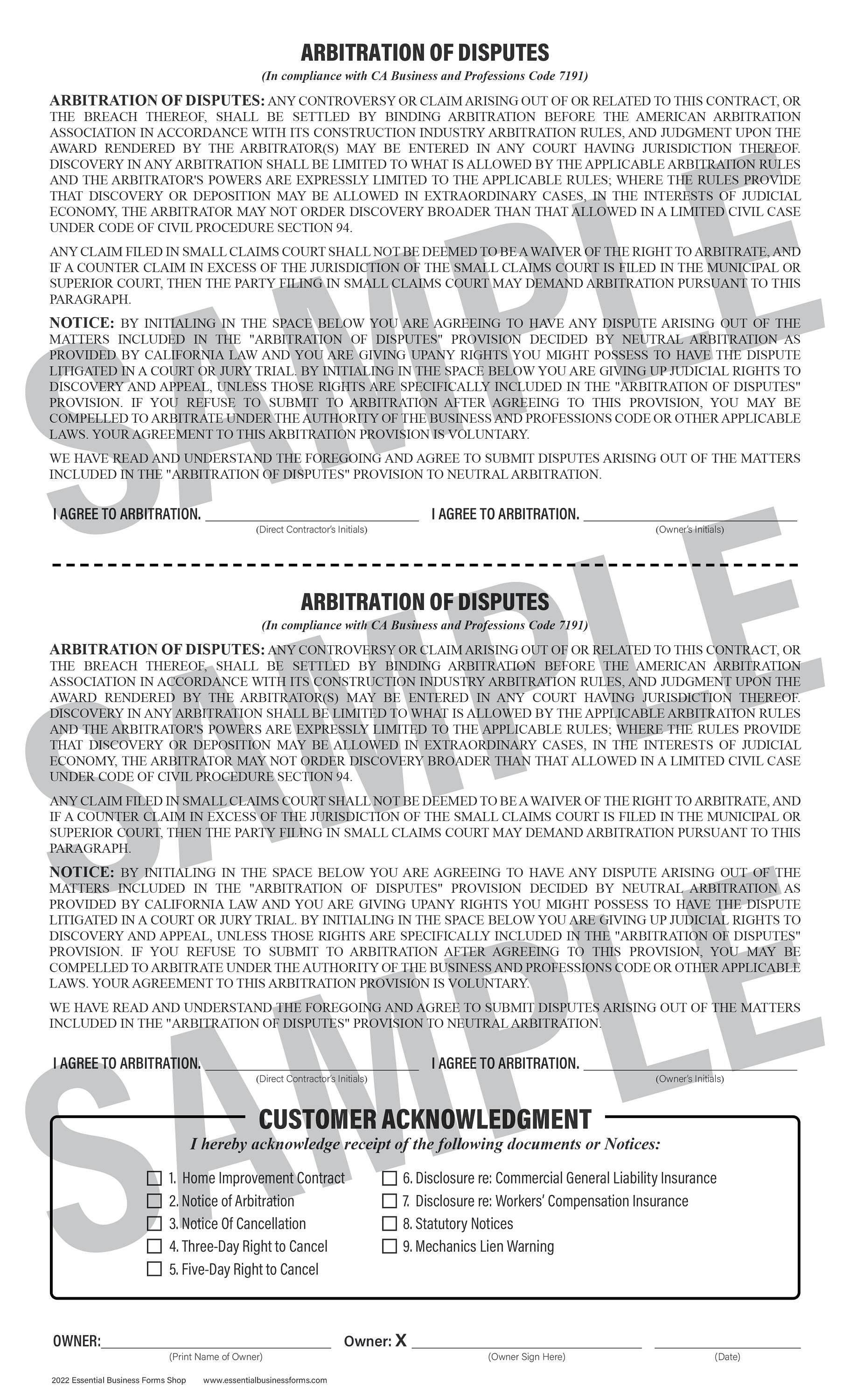 Fillable PDF Swimming Pool Construction Contract Pack for Remodeling ...