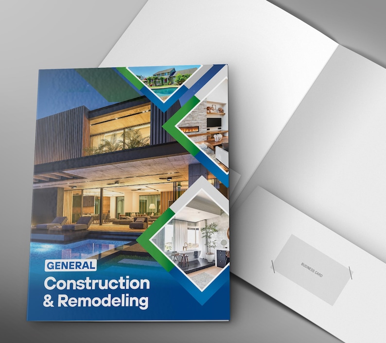 Presentation Folder Construction and Remodeling Contractors (2 Versions ...