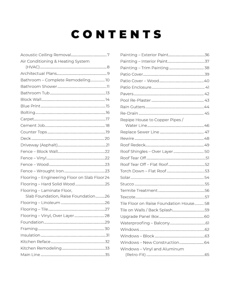 Remodeling and Construction Manual DIGITAL - Etsy