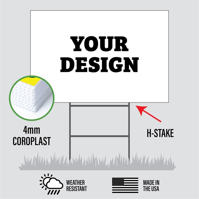 Coroplast Signs for Construction Contractors (pack of 3) - Double-sided ...