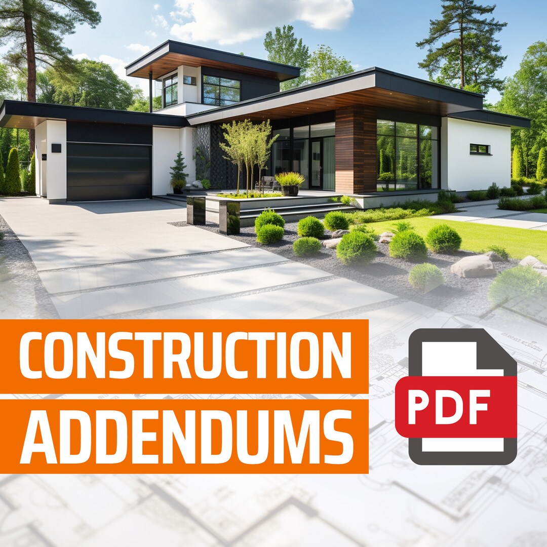 PDF 18 Addendums Forms for Construction - Etsy
