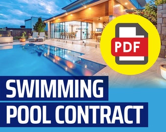 Fillable PDF Swimming Pool Construction Contract Specifications for ...