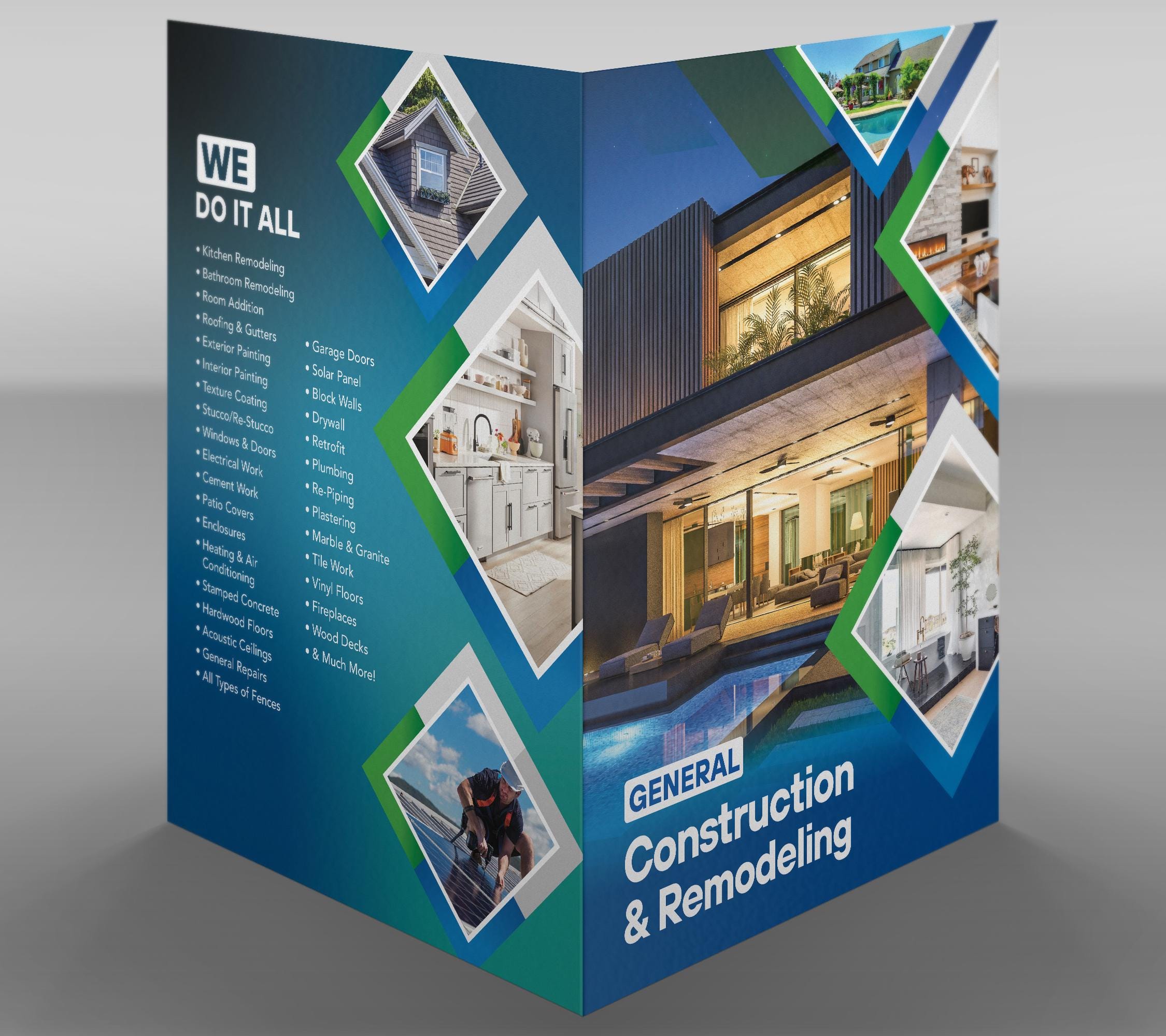 Presentation Folder Construction and Remodeling Contractors (2 Versions ...