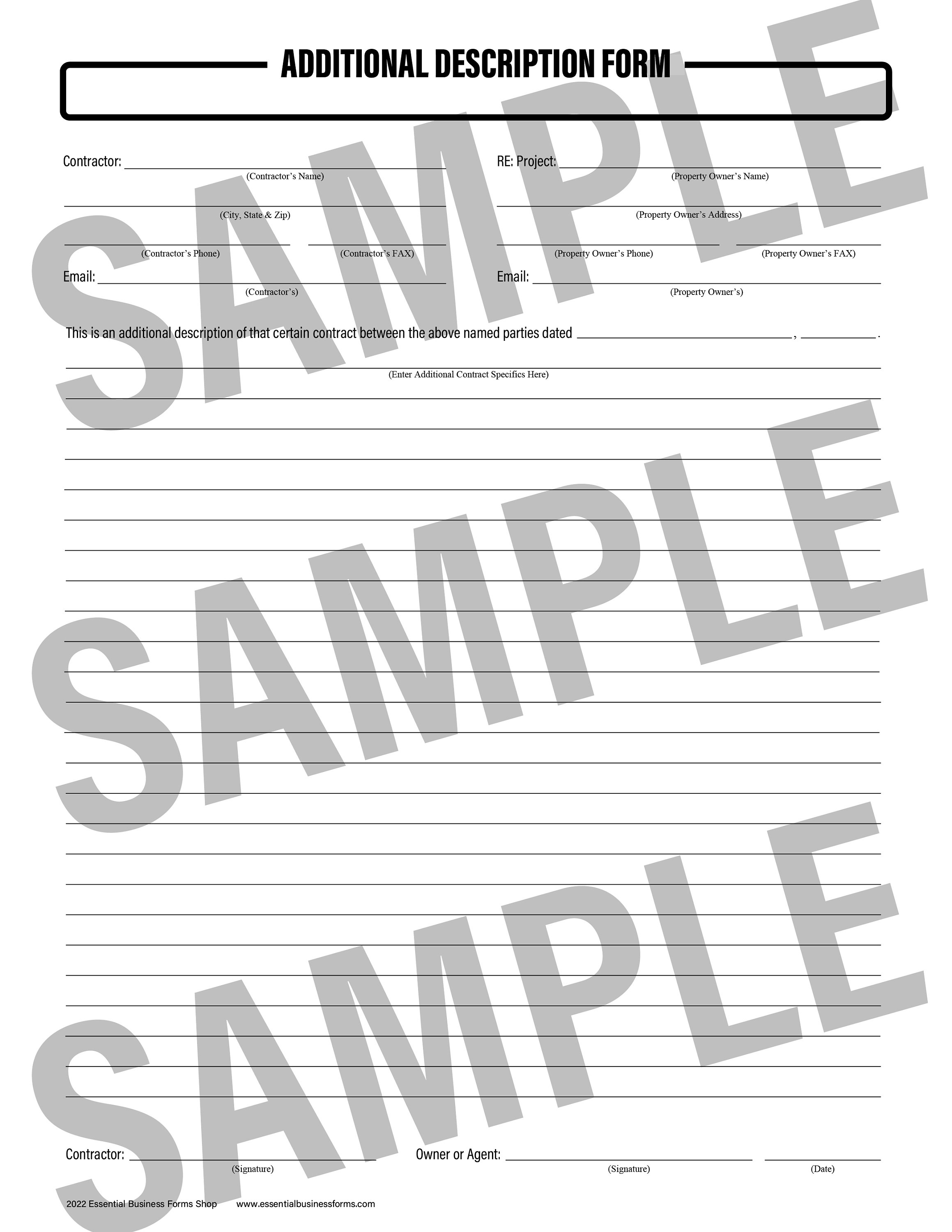 PDF Construction Forms (basic Pack) - Etsy