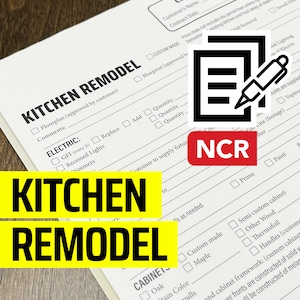 KITCHEN Addendum NCR Form pack of 10 - Etsy