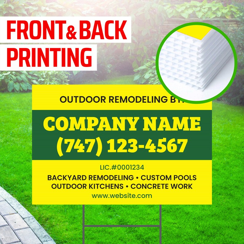 Coroplast 24x18 in Sign (pack of 3) Double-sided Printing - Etsy