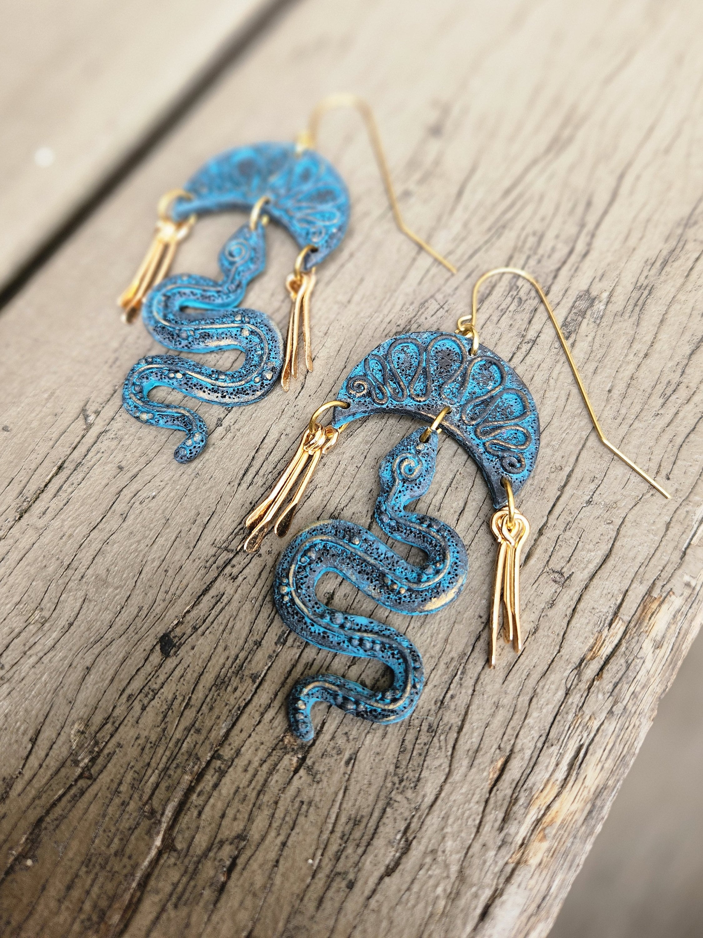 Inner Temple Collection. Serpent Rising Divination and Ritual Earrings ...