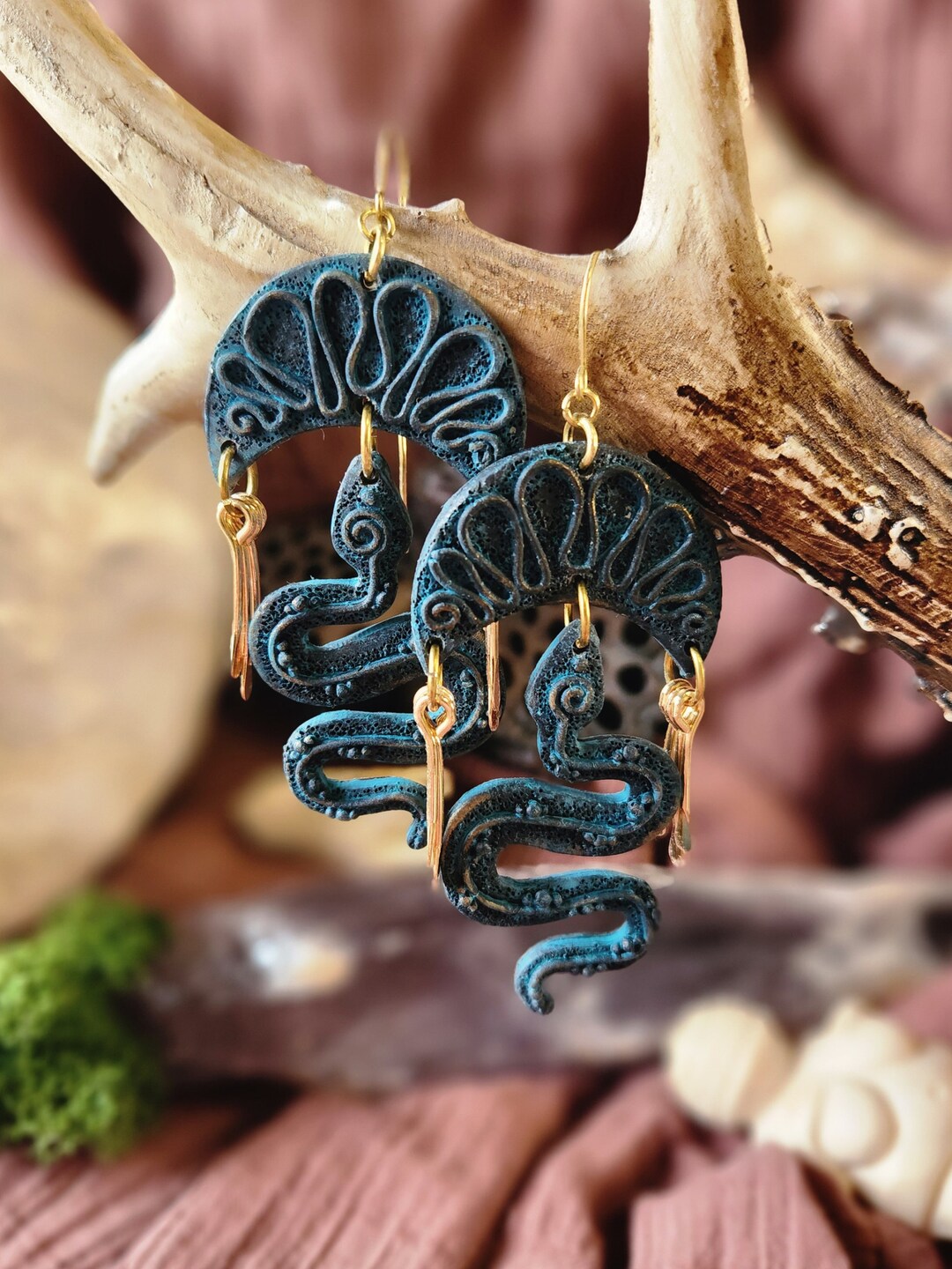 Inner Temple Collection. Serpent Rising Divination and Ritual Earrings ...