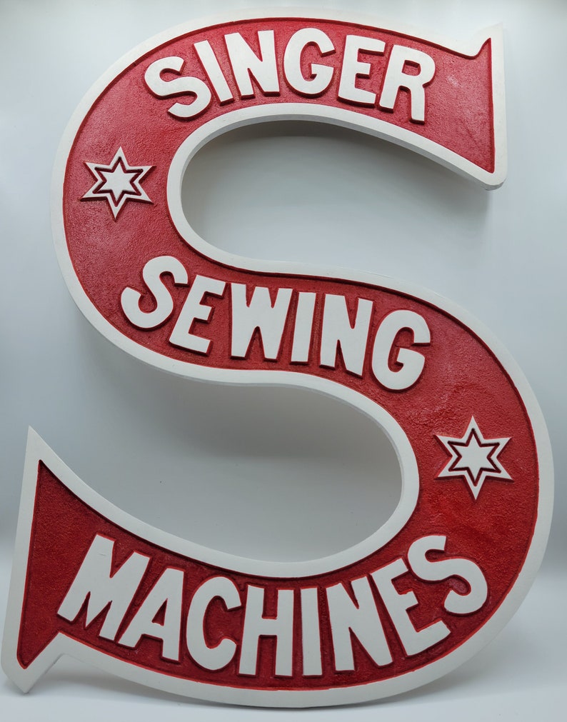 Vintage Singer Sewing Machine Logo Cut File - Etsy