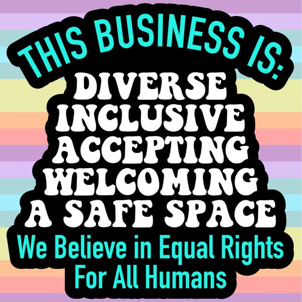 Business Inclusivity Stickers - Etsy