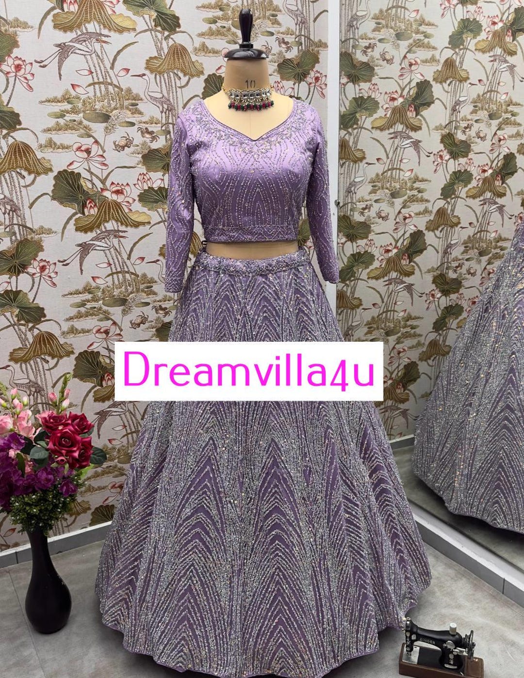 Indian Lilac Lehenga Choli for Women Bollywood Party Wear Lengha Choli ...