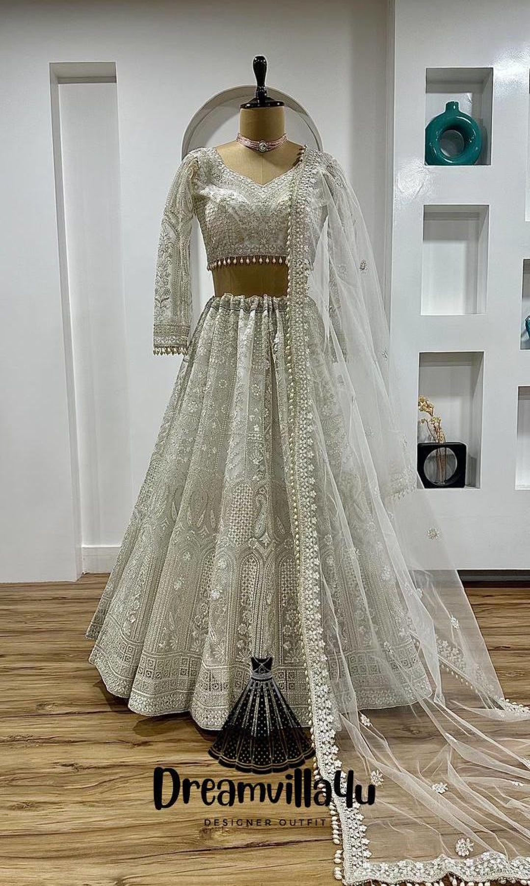 White Lehenga Choli for Women Indian Designer Wedding Wear Party Wear ...