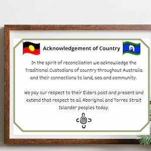 Acknowledgement of Country Poster A4 PDF - Etsy Australia