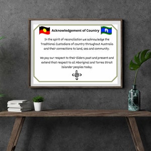 Acknowledgement of Country Poster A4 PDF - Etsy Australia