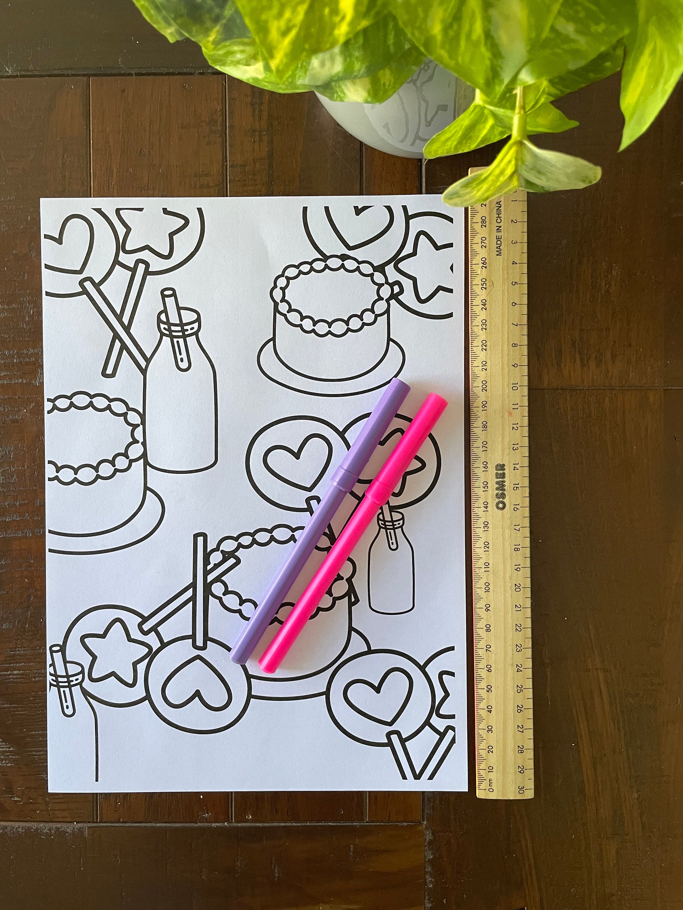 Easy Colouring in Pages for Young Children Simple in Design - Etsy Canada