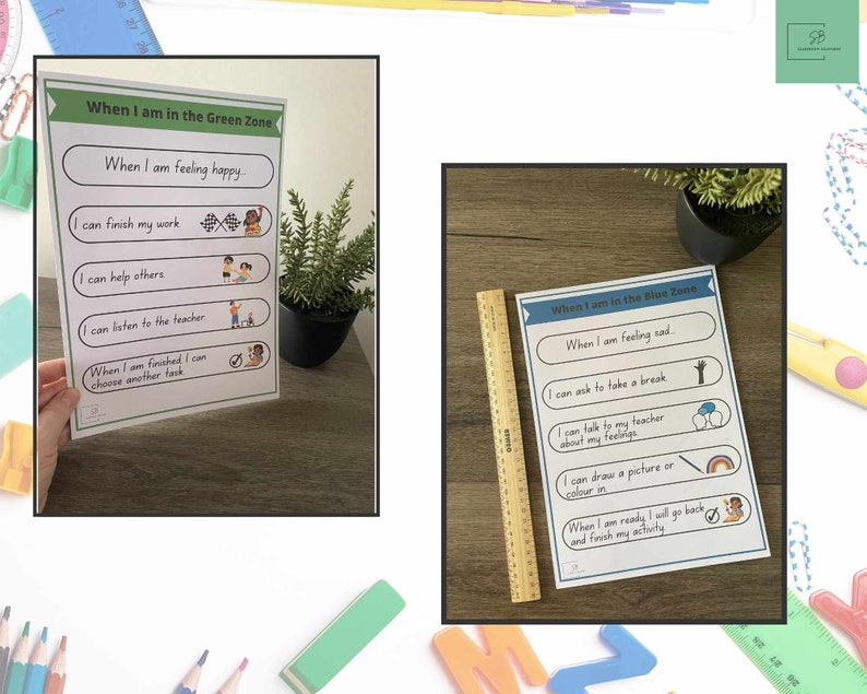 Self Regulation Tools Zones Cards General Strategies - Etsy