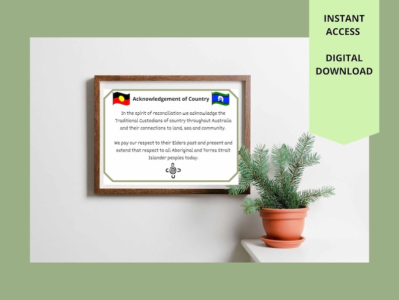 Acknowledgement of Country Poster A4 PDF - Etsy Canada