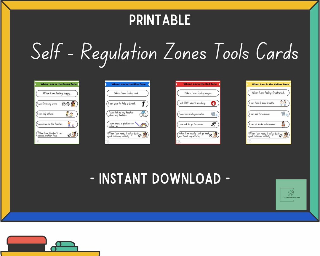 Self Regulation Tools- Zones Cards - General Strategies - Zones of ...