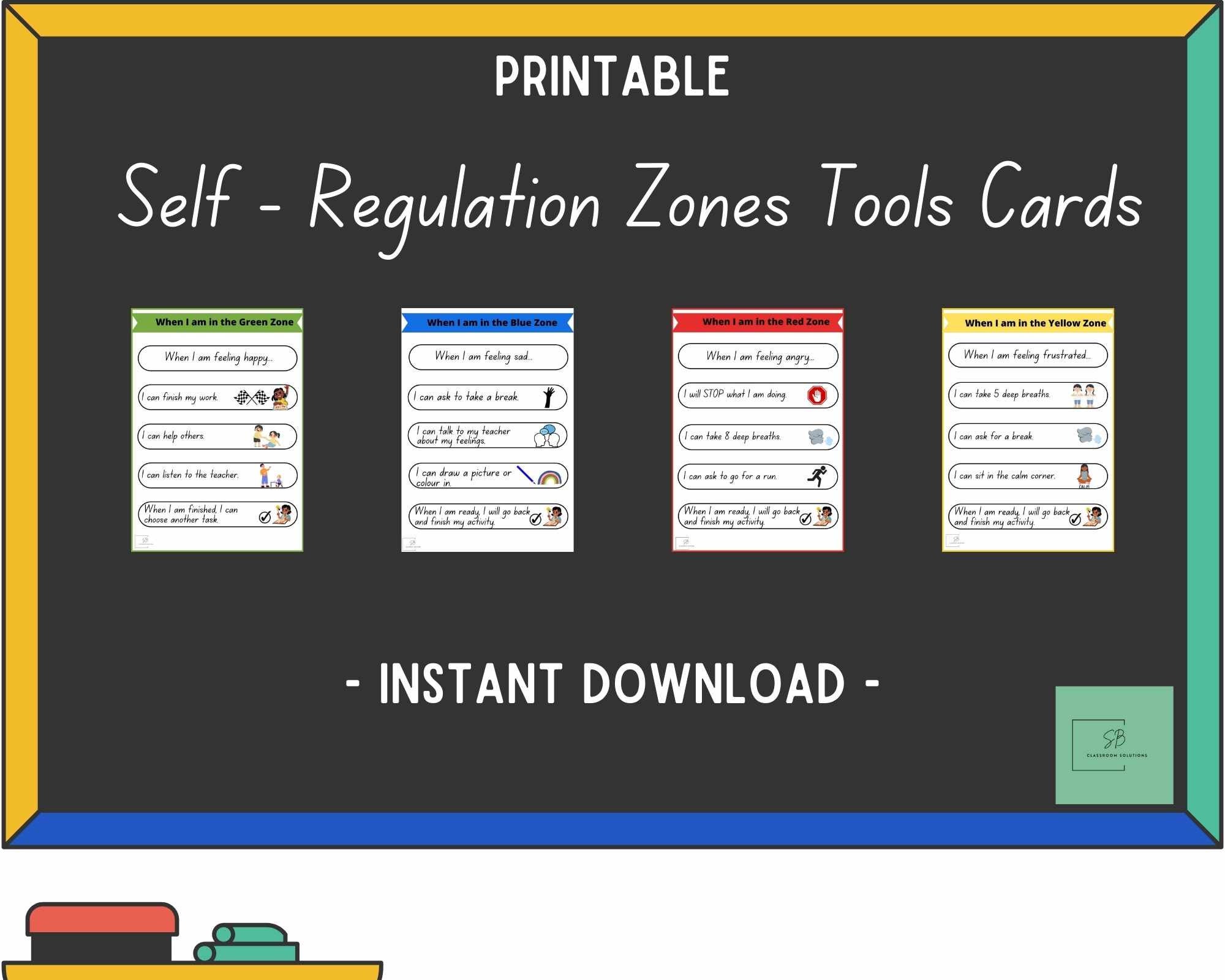 Self Regulation Tools Zones Cards General Strategies Zones of ...