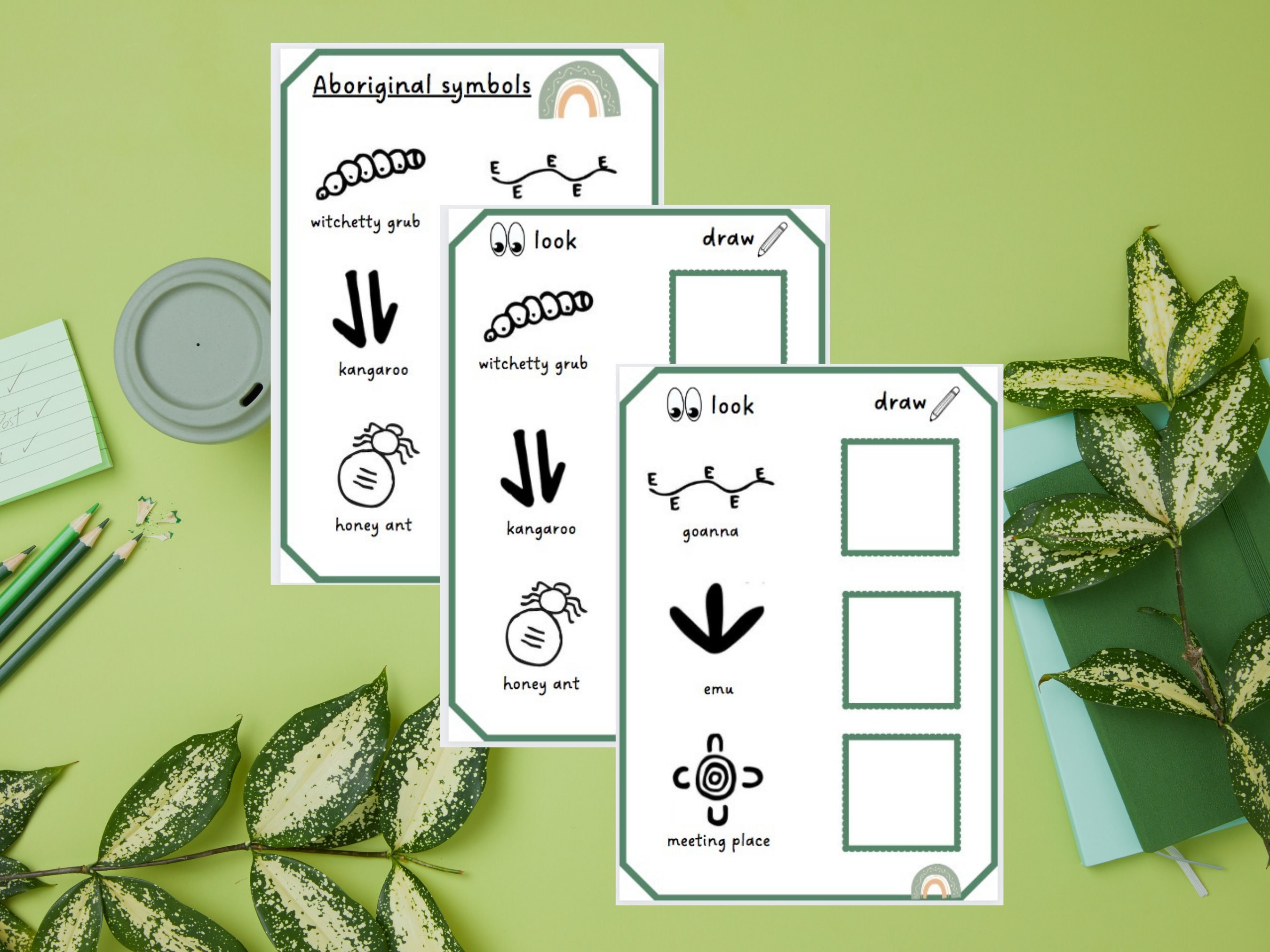 Aboriginal Symbols for Drawing - Simple for Little Hands - Printable ...