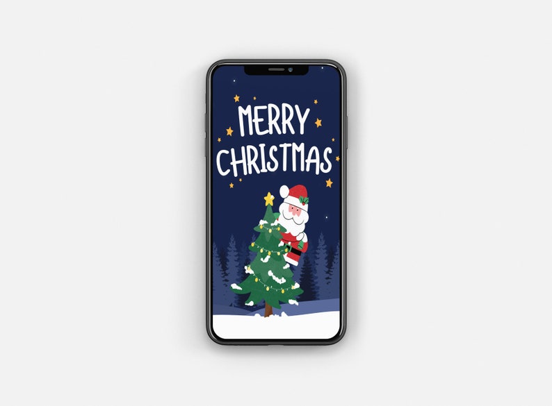 Santa Claus Merry Christmas iPhone Wallpaper / Phone Lock Screen ...