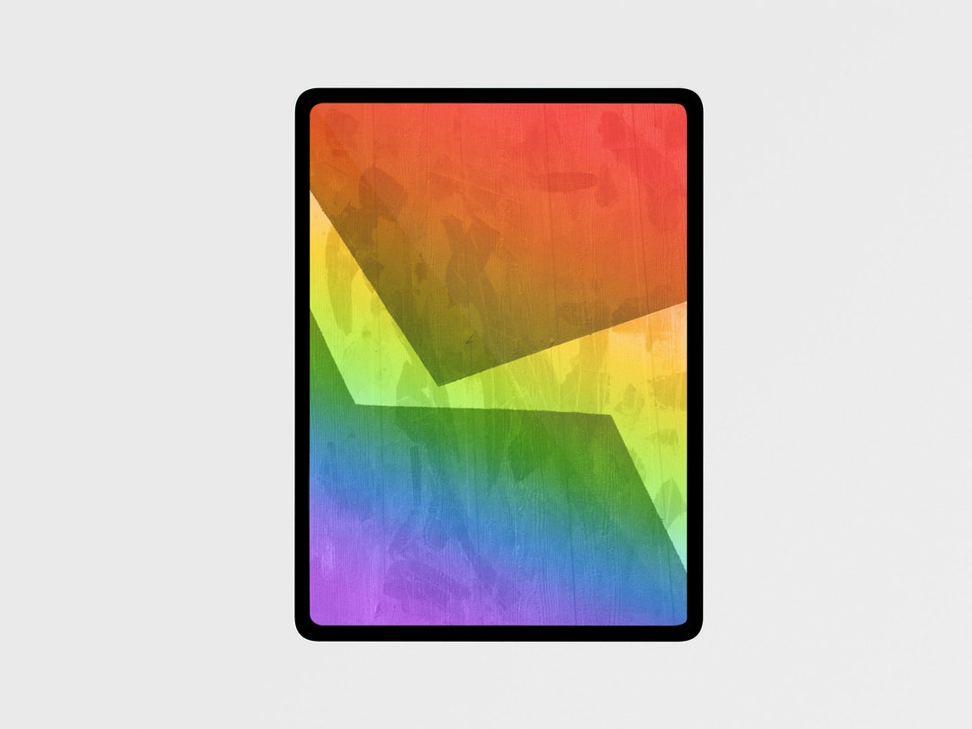 Rainbow Geometric iPad Wallpaper / Abstract Wallpaper / iPad Lock ...