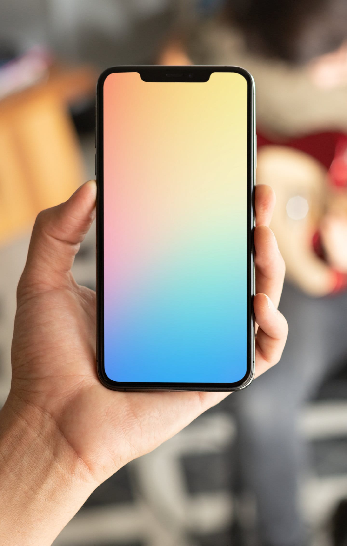 Pink Yellow & Blue iPhone Wallpaper / Abstract / Phone Lock - Etsy