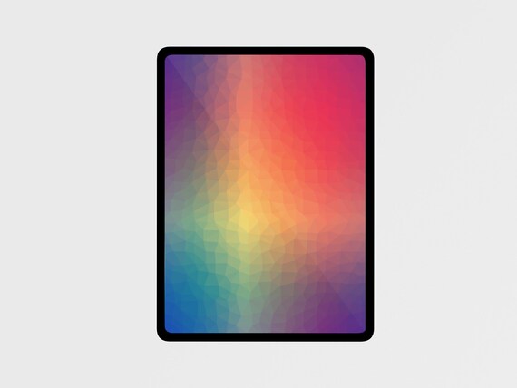 Rainbow Triangles Ipad Wallpaper / Abstract / Ipad Lock Screen - Etsy