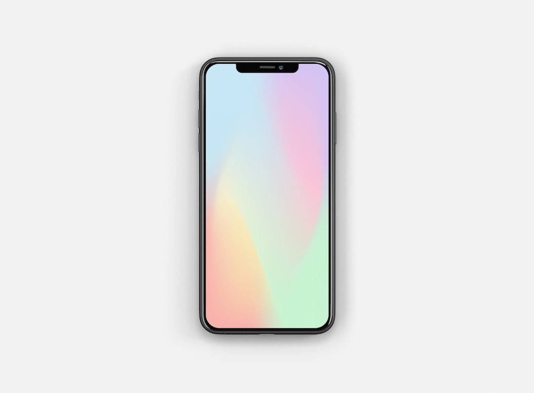 Pastel Rainbow Gradient iPhone Wallpaper / Abstract / Phone Lock Screen ...