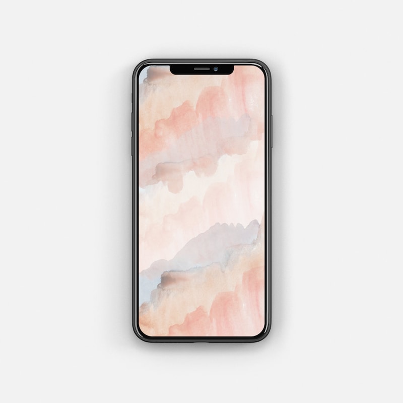 Watercolor Peach Wallpaper - Etsy