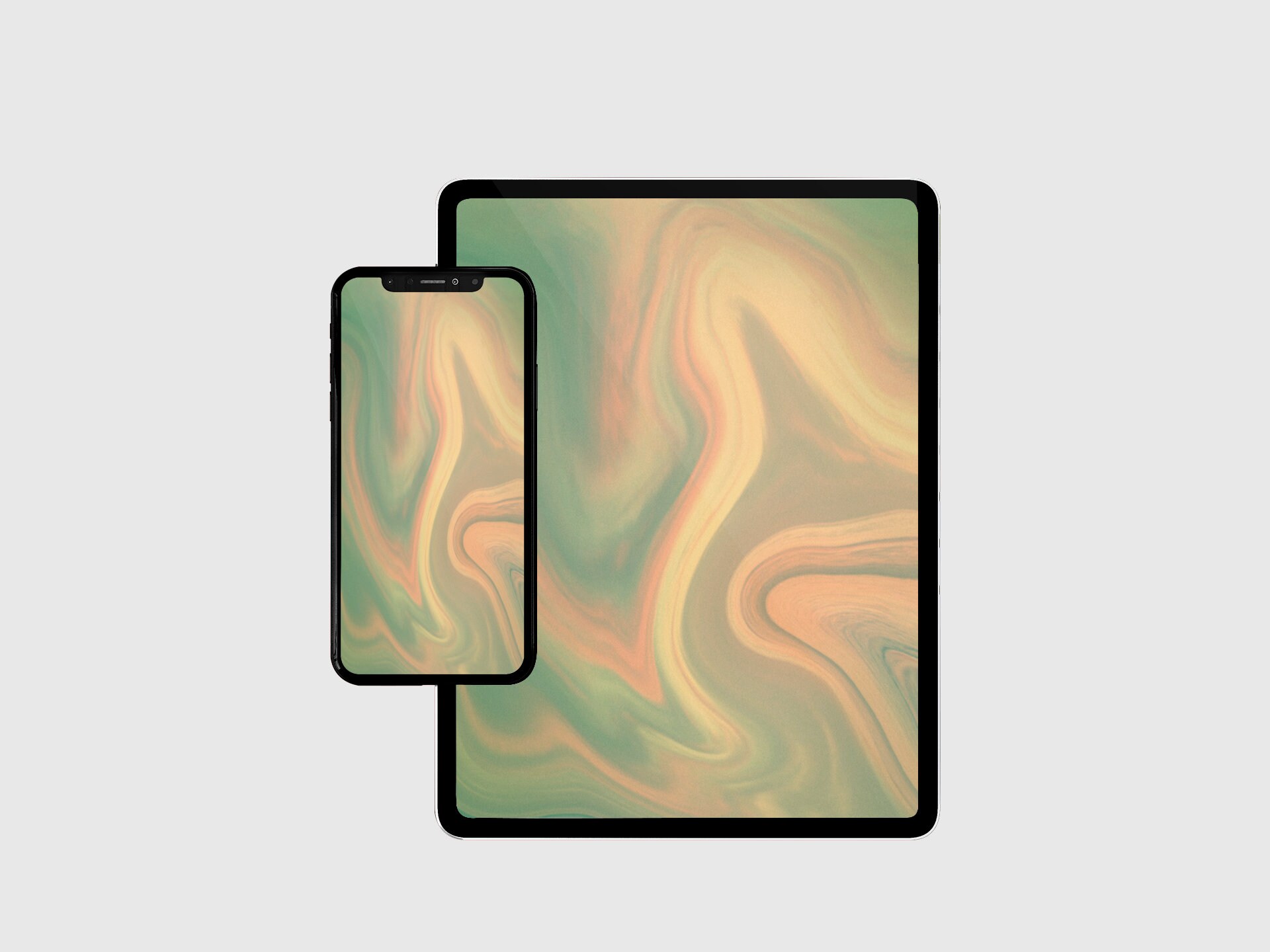 Abstract Swirl Wallpaper Bundle: iPad & iPhone Lock Screen (digital ...