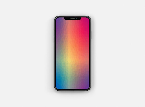 Rainbow Geometric Iphone Wallpaper / Abstract / Phone Lock - Etsy