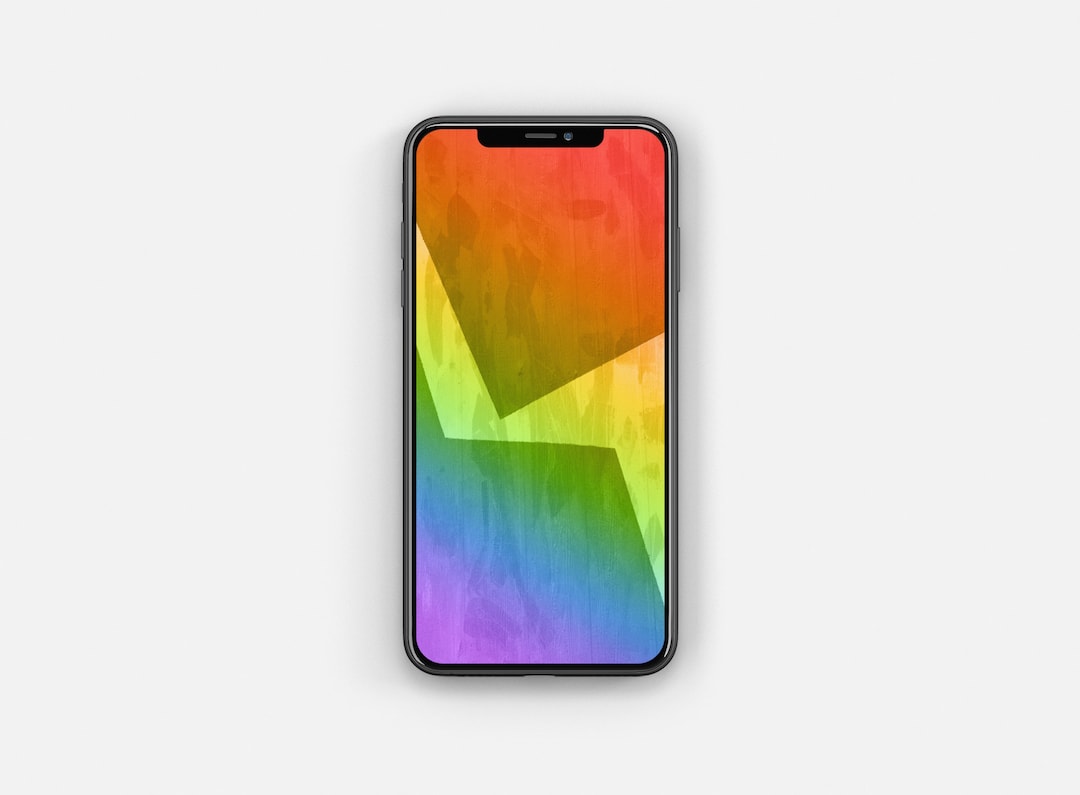Rainbow Geometric iPhone Wallpaper: Abstract LGBTQ Pride (digital ...