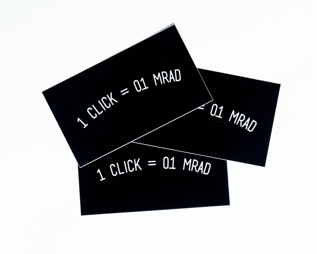 1 Click = 0.1 MRAD Shooting Sticker - Etsy