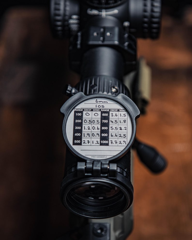 Scope DOPE Sticker (set of 3) – Rifle Data Card for Inside Scope Cap - Etsy