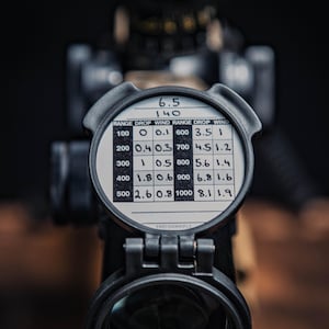 Scope DOPE Sticker (set of 3) – Rifle Data Card for Inside Scope Cap - Etsy