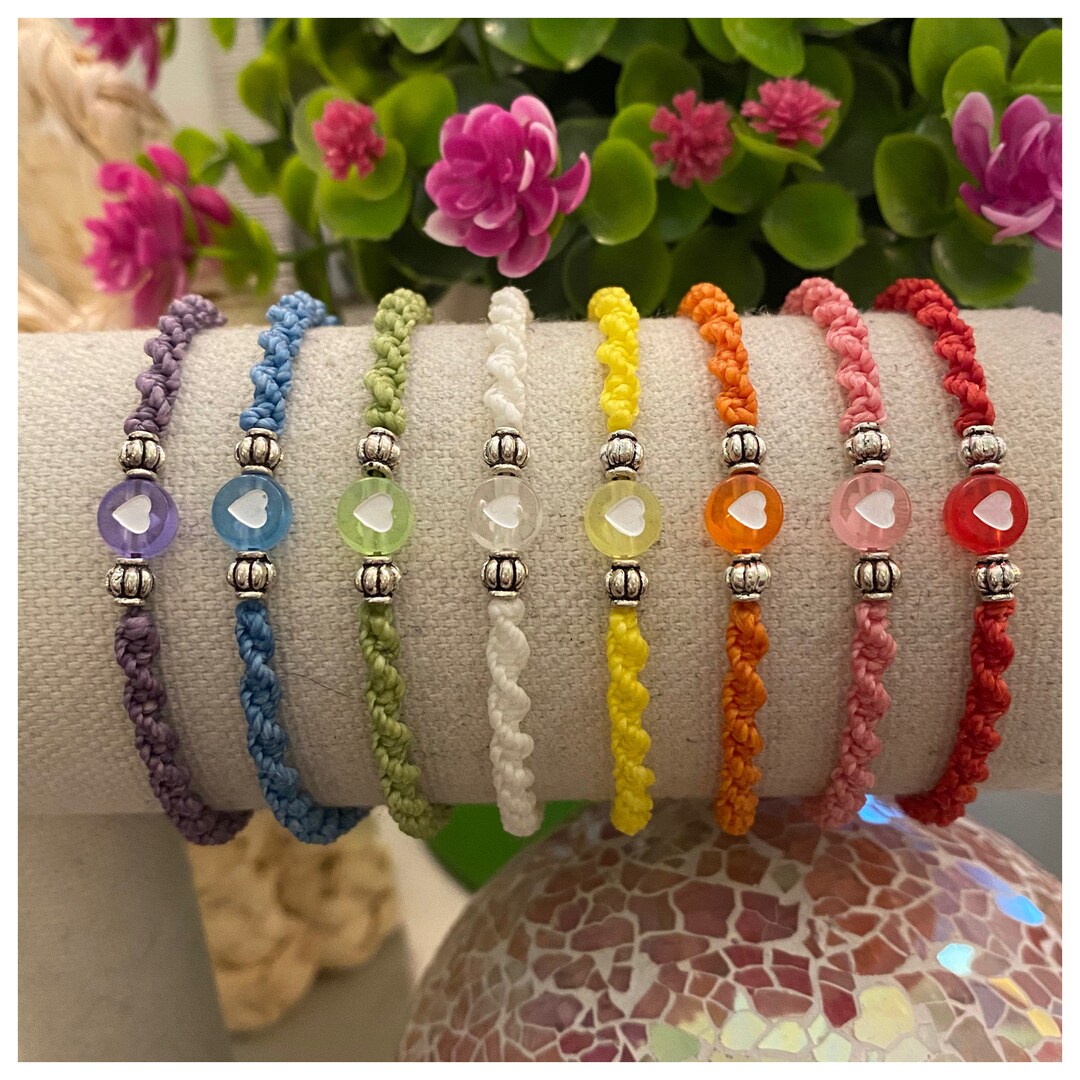 Handmade True Love Heart Bead Bracelet - Etsy