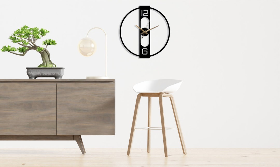 Steel-vertigo Silent Metal Wall Clock Large Latin Garden Wall - Etsy