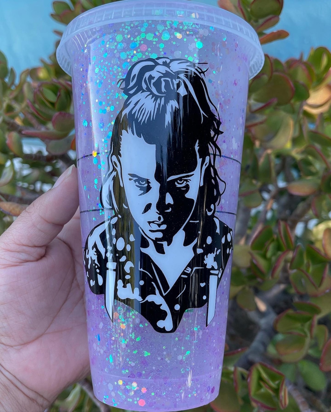 Stranger Things Starbucks Cold glitter Color Can Be Change - Etsy