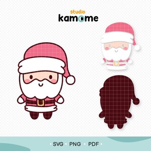 Kawaii Pastel Christmas Cute Bundle SVG, Santa Elf Snowman Clipart ...