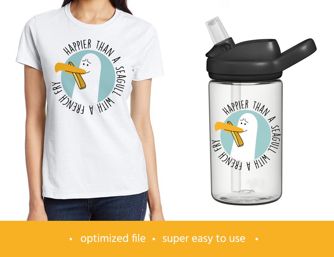 Seagull French Fries SVG Seaguul Mine Seagull Cut File - Etsy